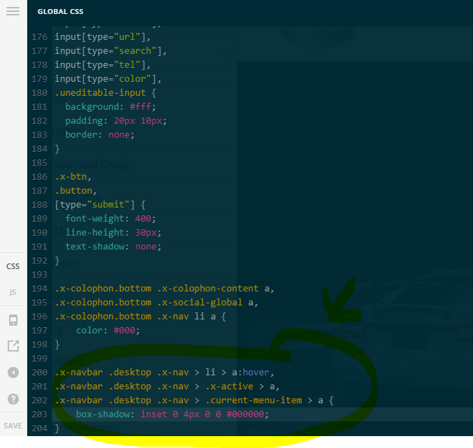Red bar on hover - nav menu link - Support - Themeco Forum
