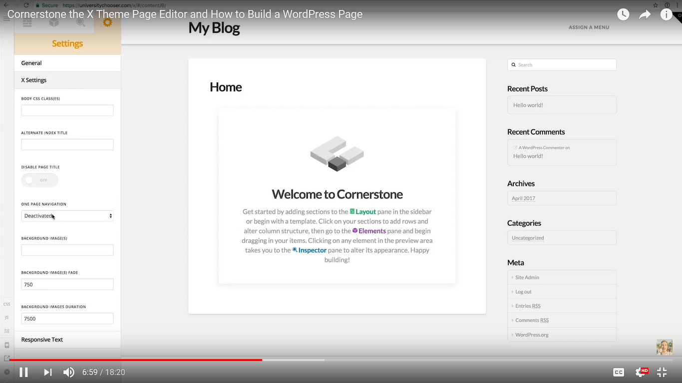 Differences In The Themecocornerstone Appearance And Issue Of Making A Fullscreen Header